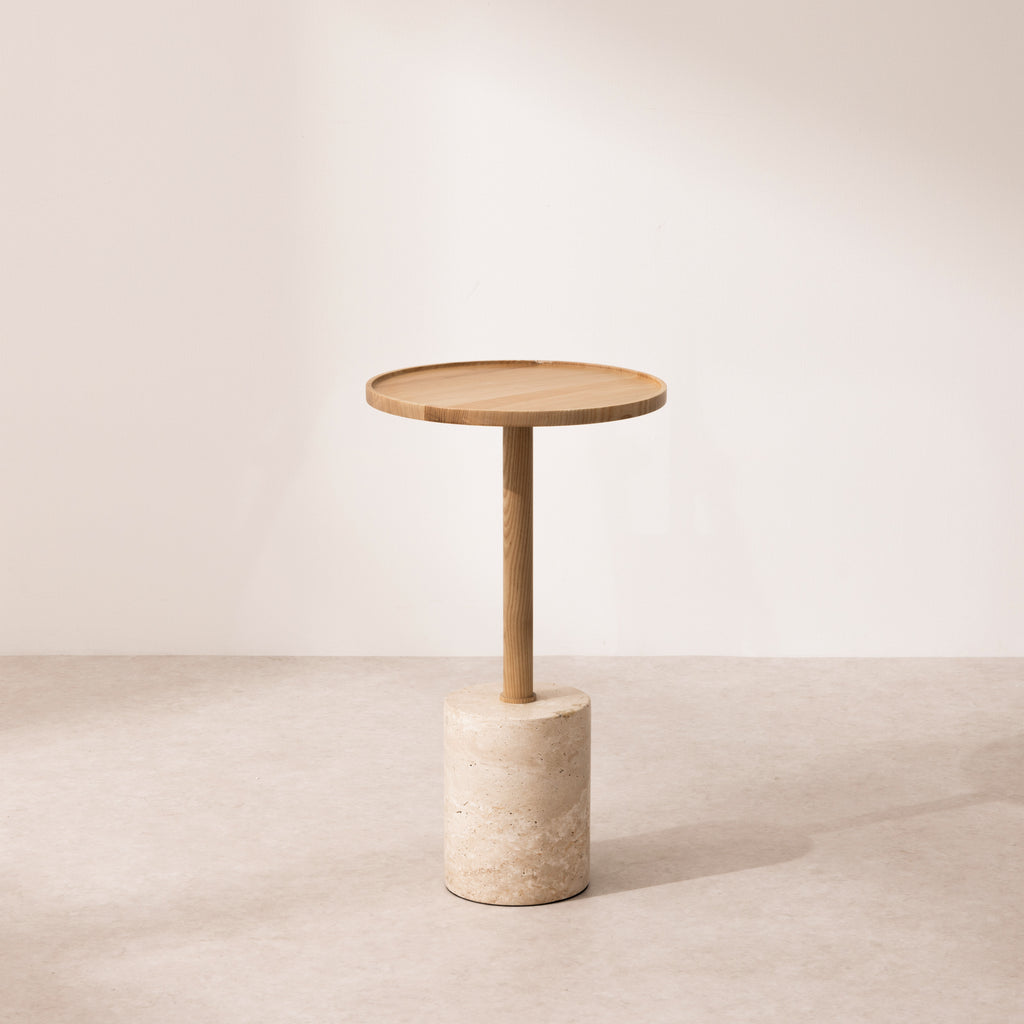Travertine Side Table – Six The Residence.